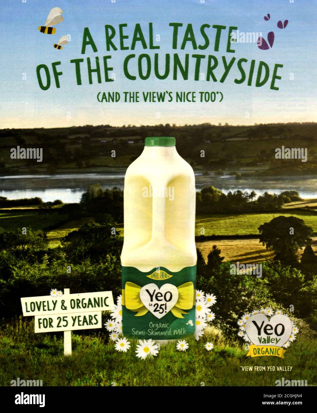 2010s UK Yeo Valley Magazine Advert Stock Photo - Alamy