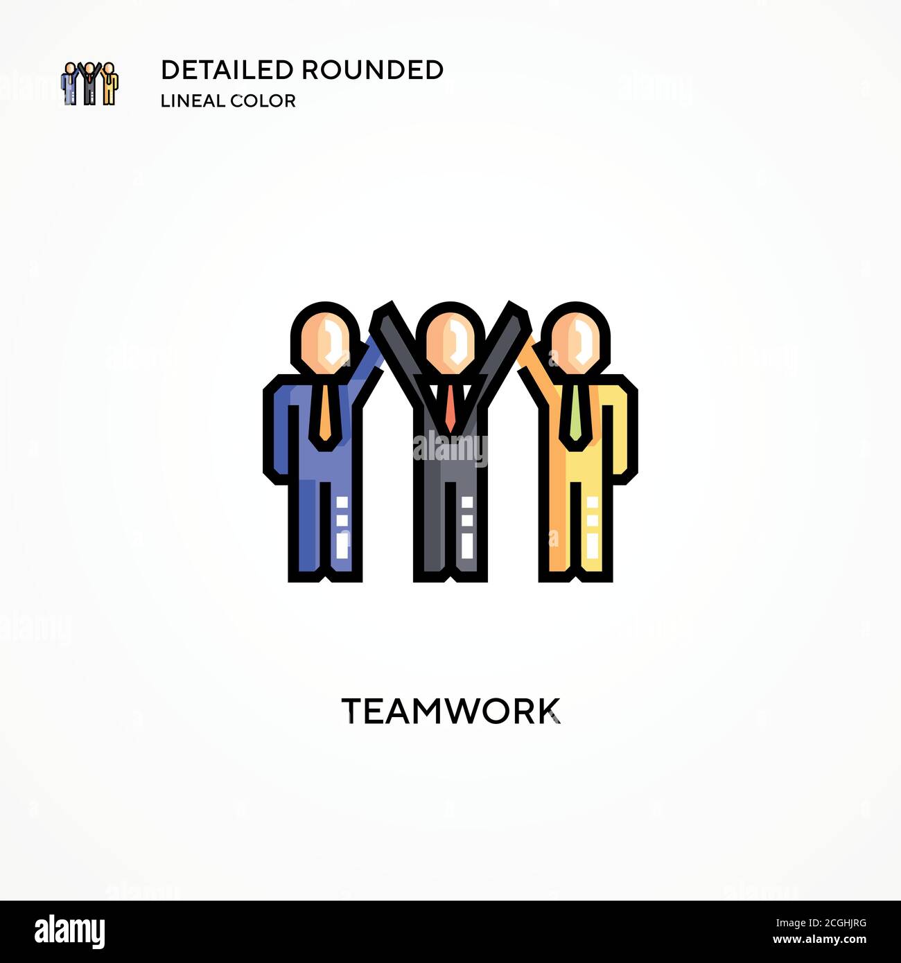 Teamwork vector icon. Modern vector illustration concepts. Easy to edit ...