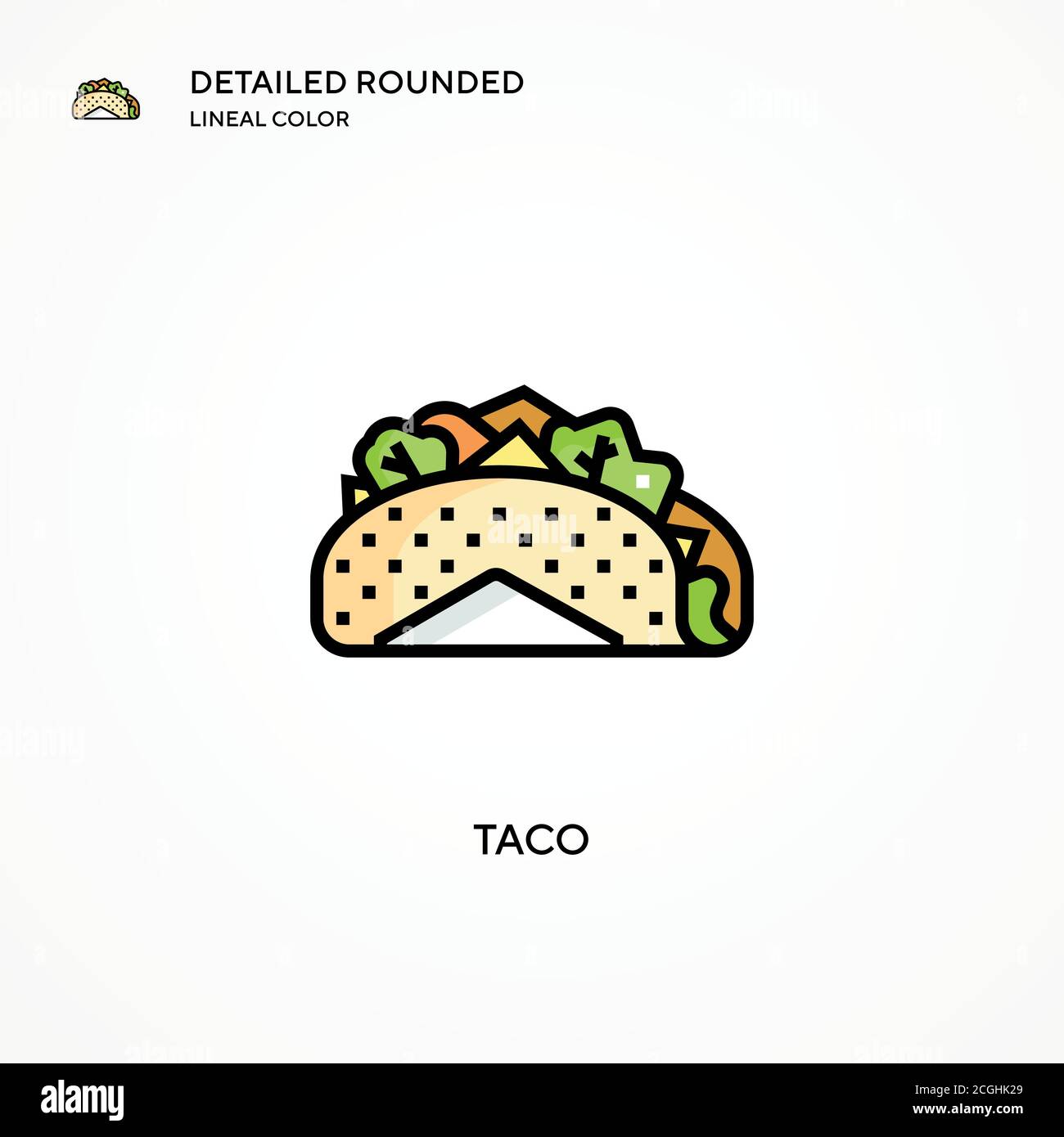 Taco vector icon. Modern vector illustration concepts. Easy to edit and ...