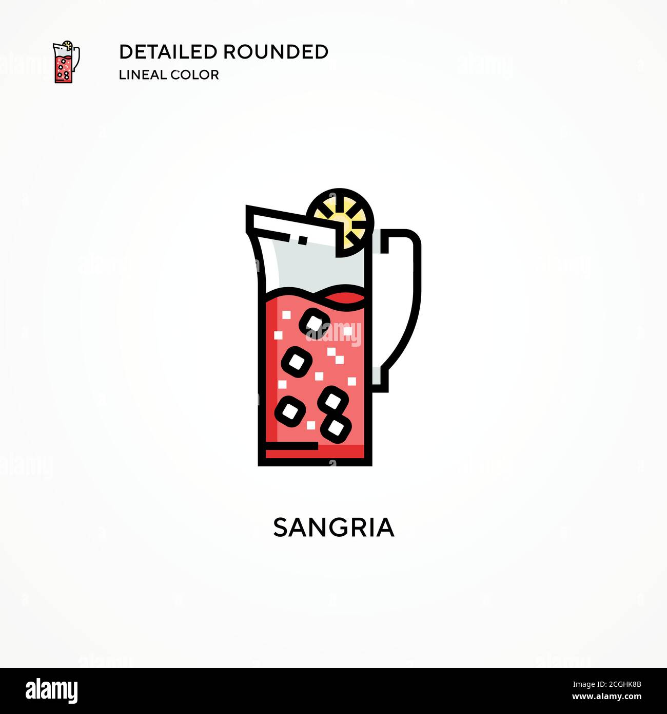 Sangria vector icon. Modern vector illustration concepts. Easy to edit ...