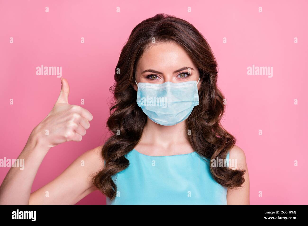 Close-up portrait of her she nice attractive content healthy wavy ...