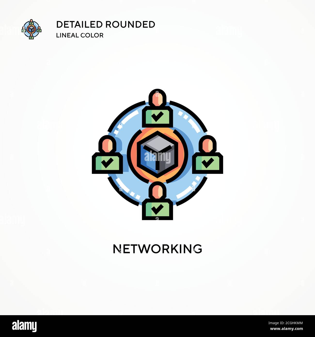 Networking vector icon. Modern vector illustration concepts. Easy to ...