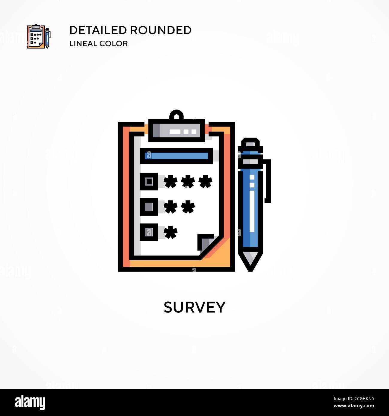 Survey vector icon. Modern vector illustration concepts. Easy to edit ...