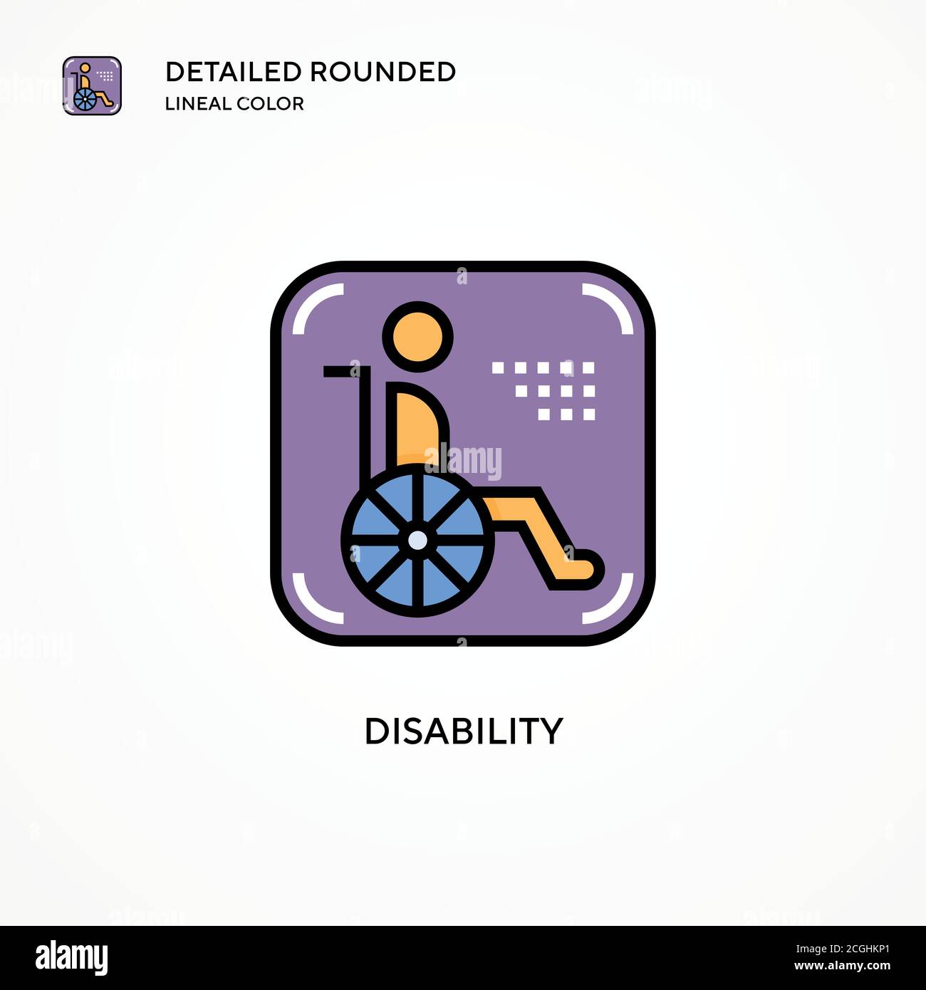 Disability vector icon. Modern vector illustration concepts. Easy to ...