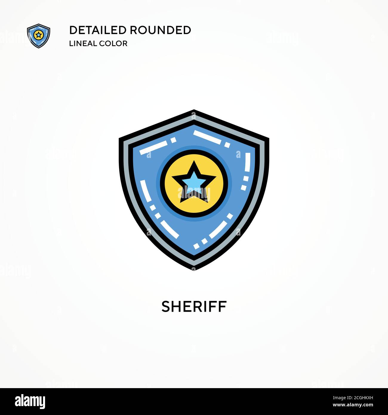Sheriff vector icon. Modern vector illustration concepts. Easy to edit ...