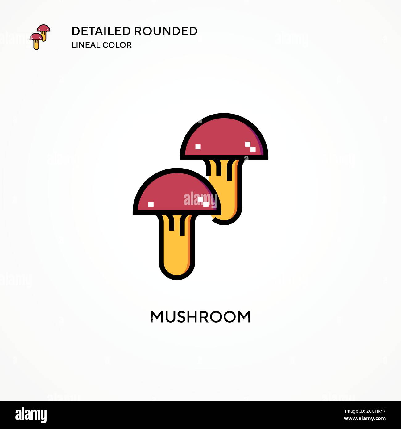 Mushroom vector icon. Modern vector illustration concepts. Easy to edit ...