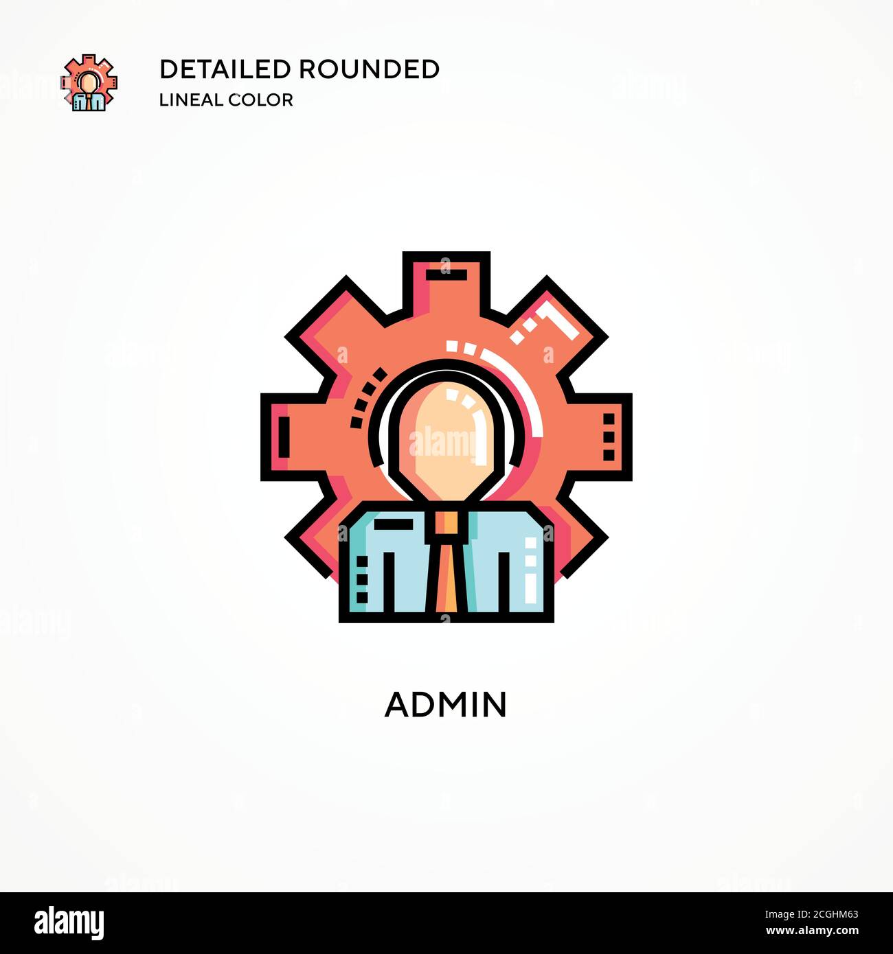 Admin vector icon. Modern vector illustration concepts. Easy to edit ...