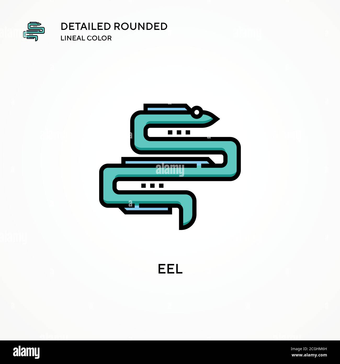 Eel vector icon. Modern vector illustration concepts. Easy to edit and ...