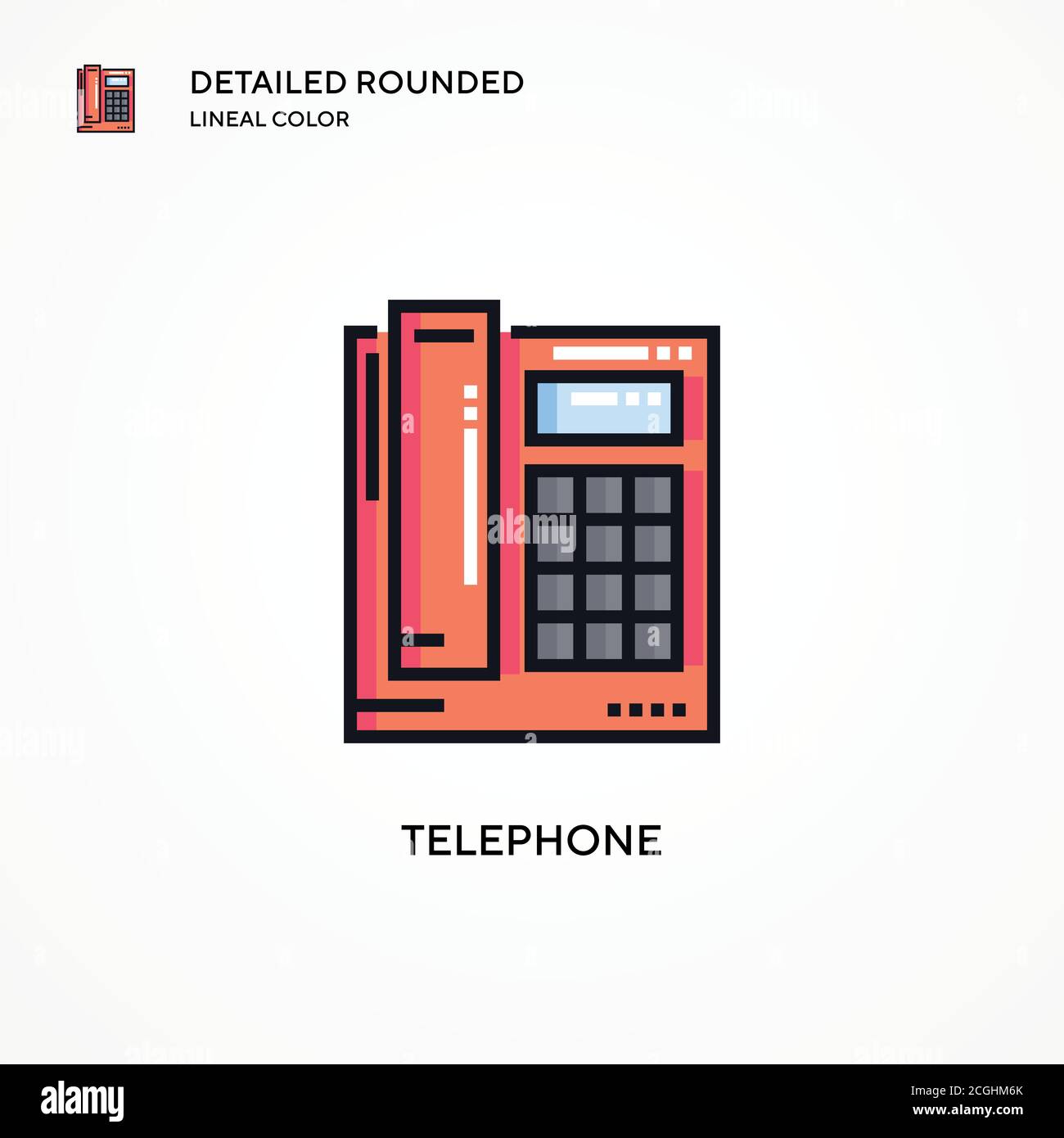 Telephone vector icon. Modern vector illustration concepts. Easy to ...
