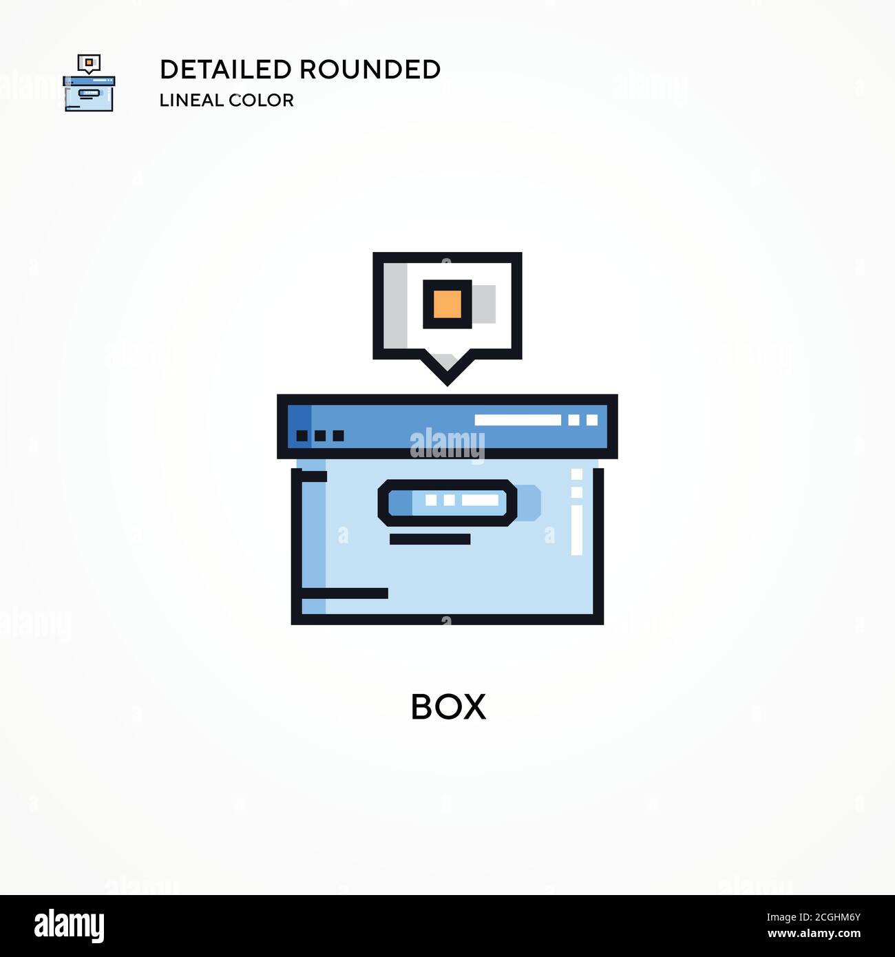 Box vector icon. Modern vector illustration concepts. Easy to edit and ...