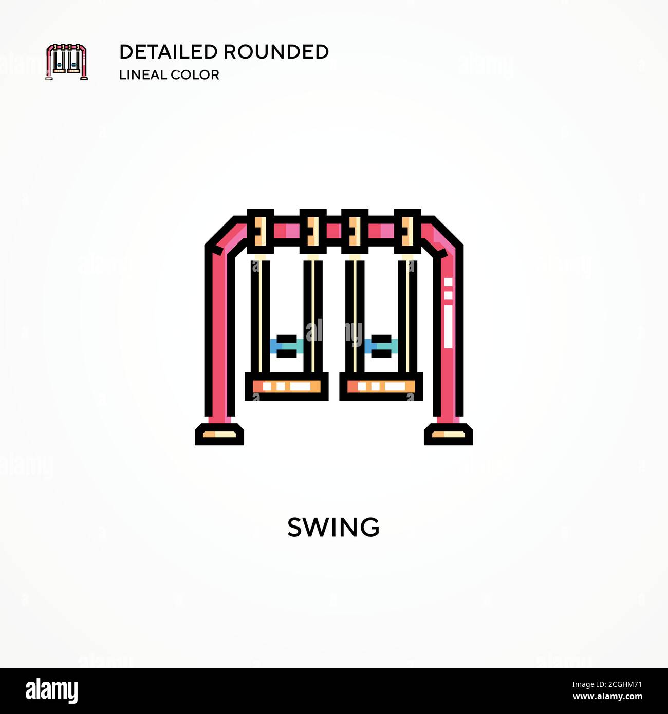 Swing vector icon. Modern vector illustration concepts. Easy to edit ...