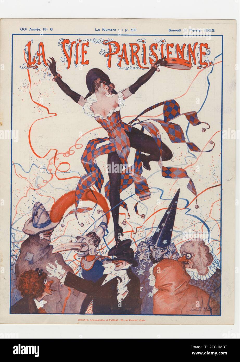 1920s France La Vie Parisienne Magazine Cover Stock Photo - Alamy