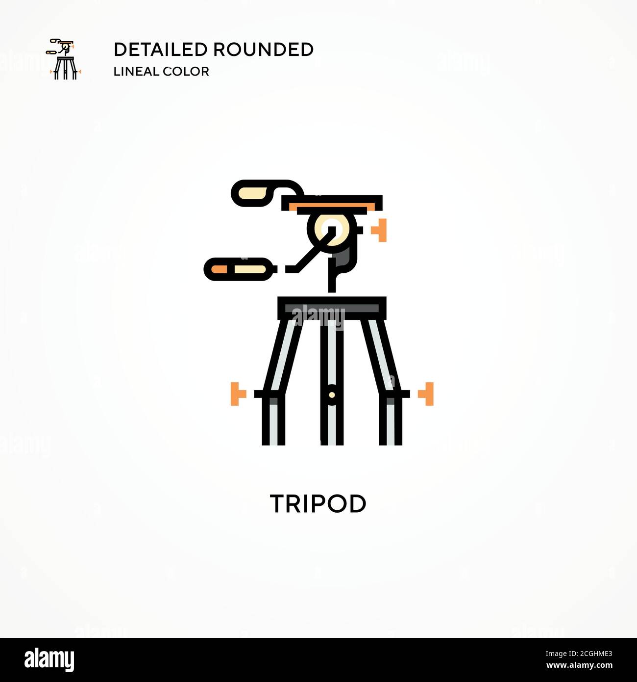 Tripod vector icon. Modern vector illustration concepts. Easy to edit ...