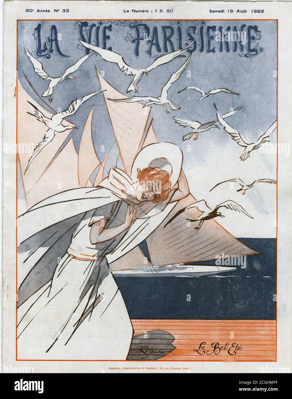 1920s France La Vie Parisienne Magazine Cover Stock Photo - Alamy