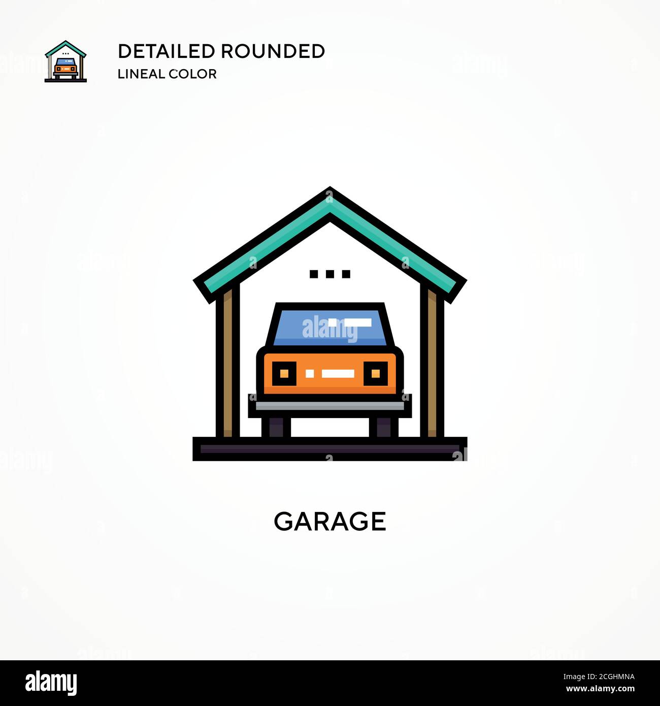 Garage vector icon. Modern vector illustration concepts. Easy to edit ...
