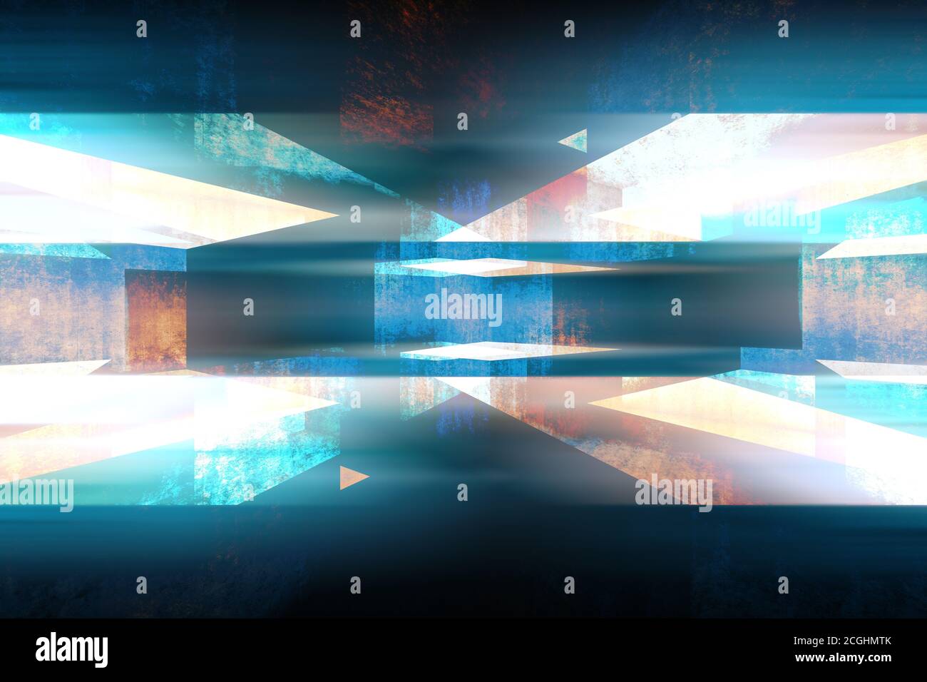 Abstract dark cgi background, mixed media digital illustration with ...