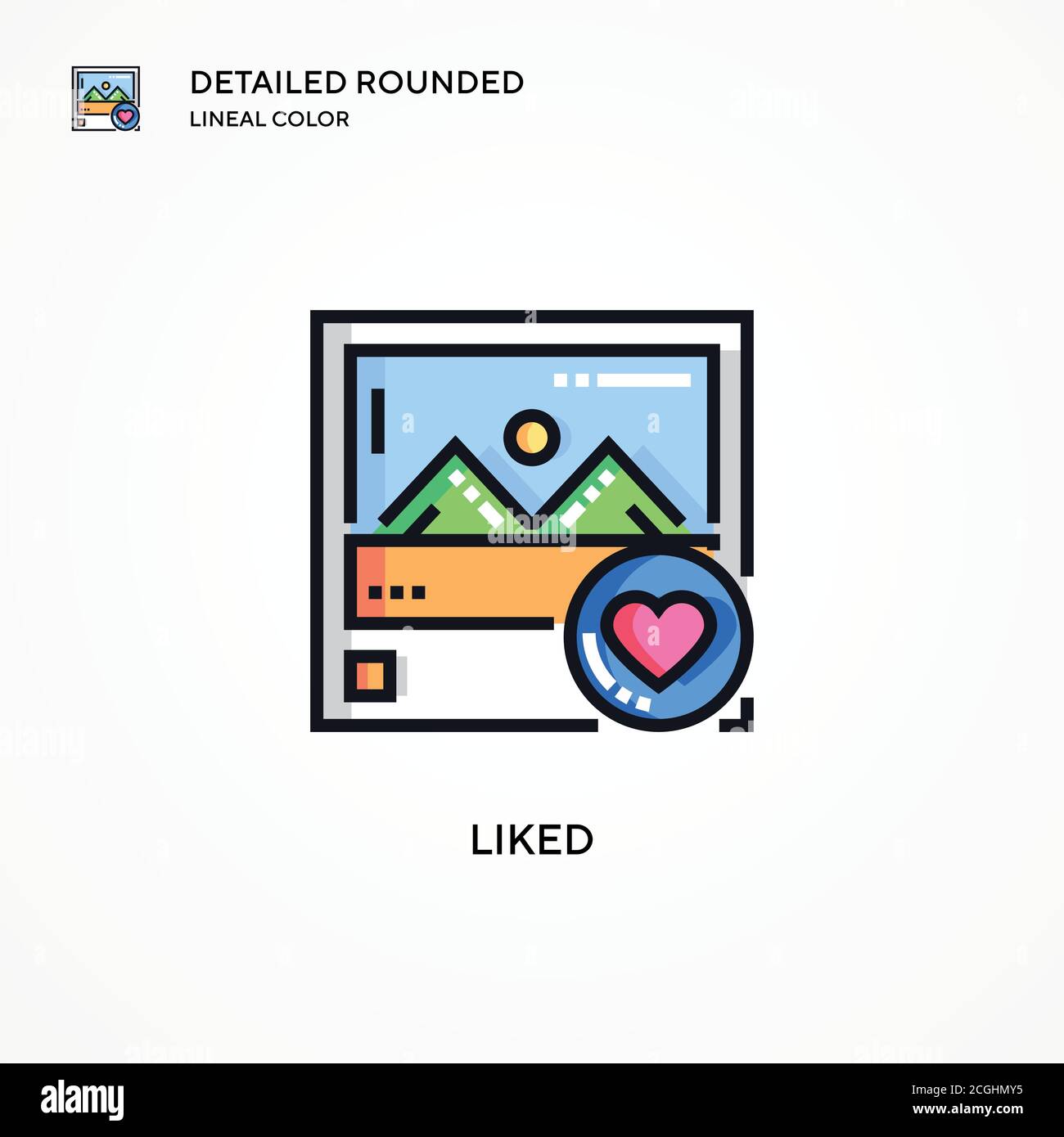 Liked vector icon. Modern vector illustration concepts. Easy to edit ...