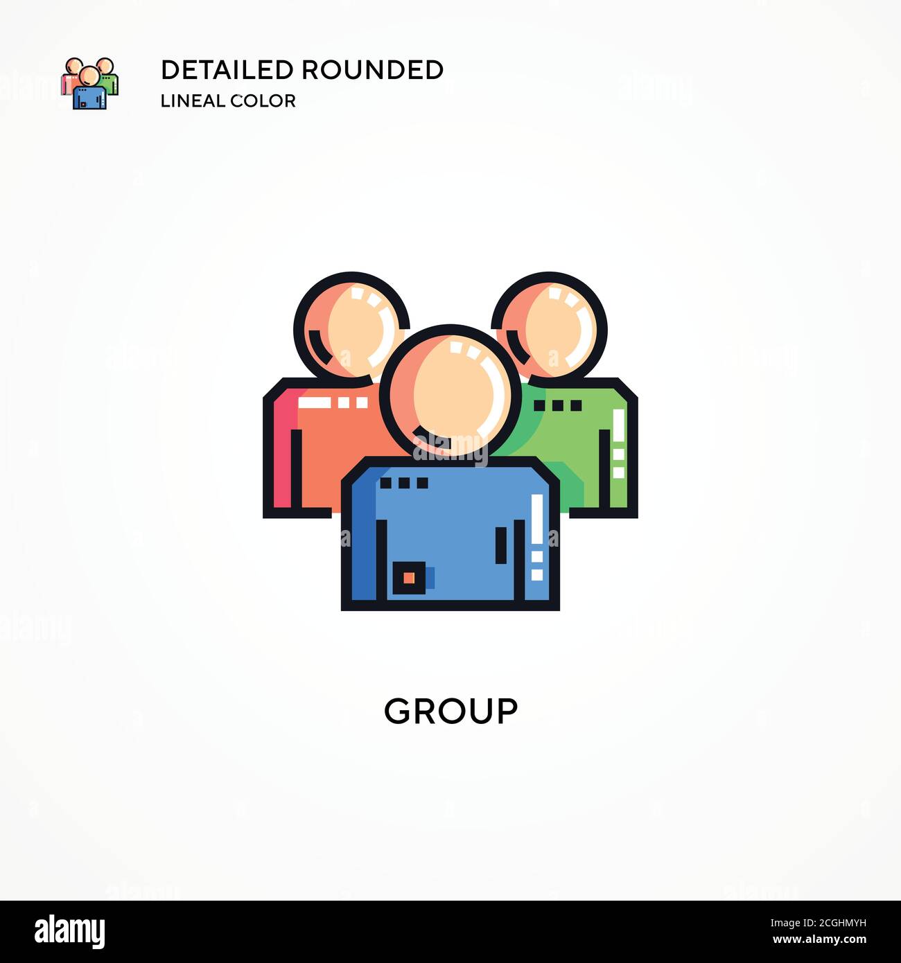 Group vector icon. Modern vector illustration concepts. Easy to edit ...