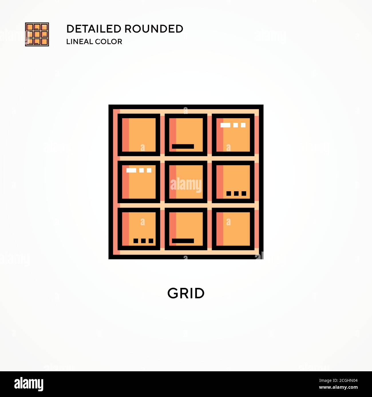 Grid vector icon. Modern vector illustration concepts. Easy to edit and ...