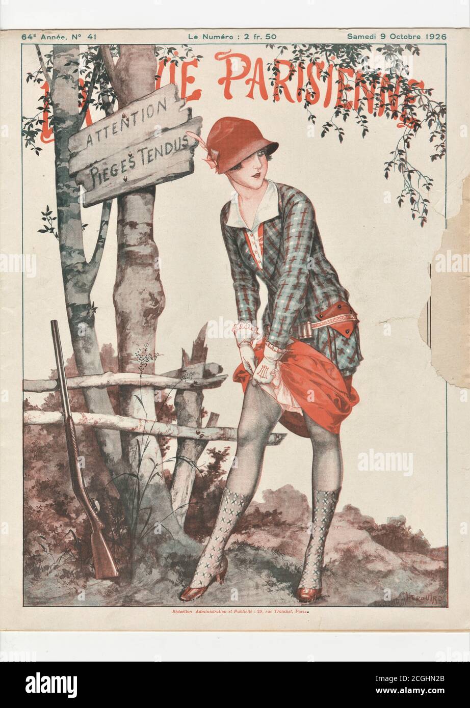 1920s France La Vie Parisienne Magazine Cover Stock Photo - Alamy