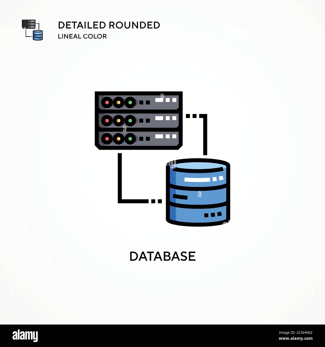 Database vector icon. Modern vector illustration concepts. Easy to edit ...