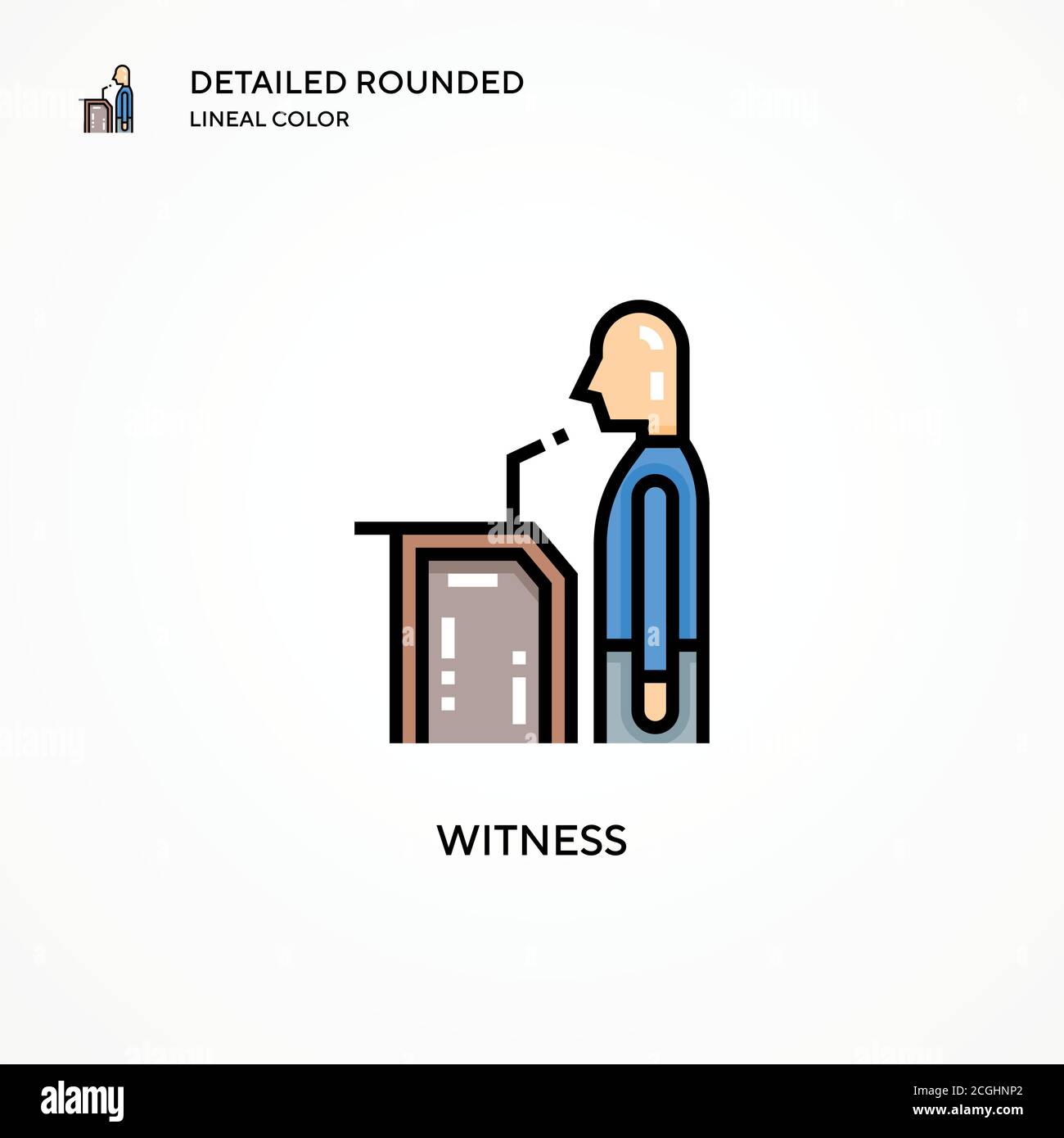 Witness vector icon. Modern vector illustration concepts. Easy to edit ...