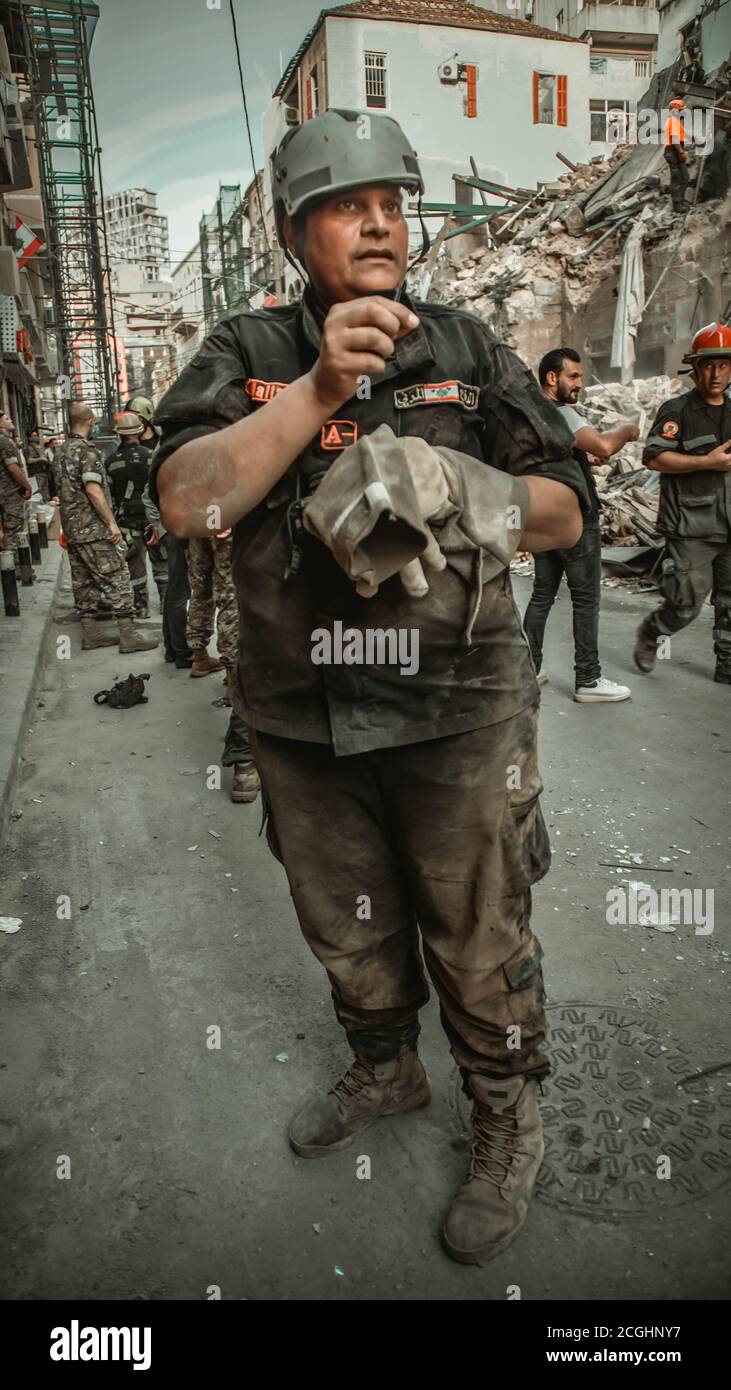 Known Lebanese Fireman serving in Beirut after sign of Life under City ...