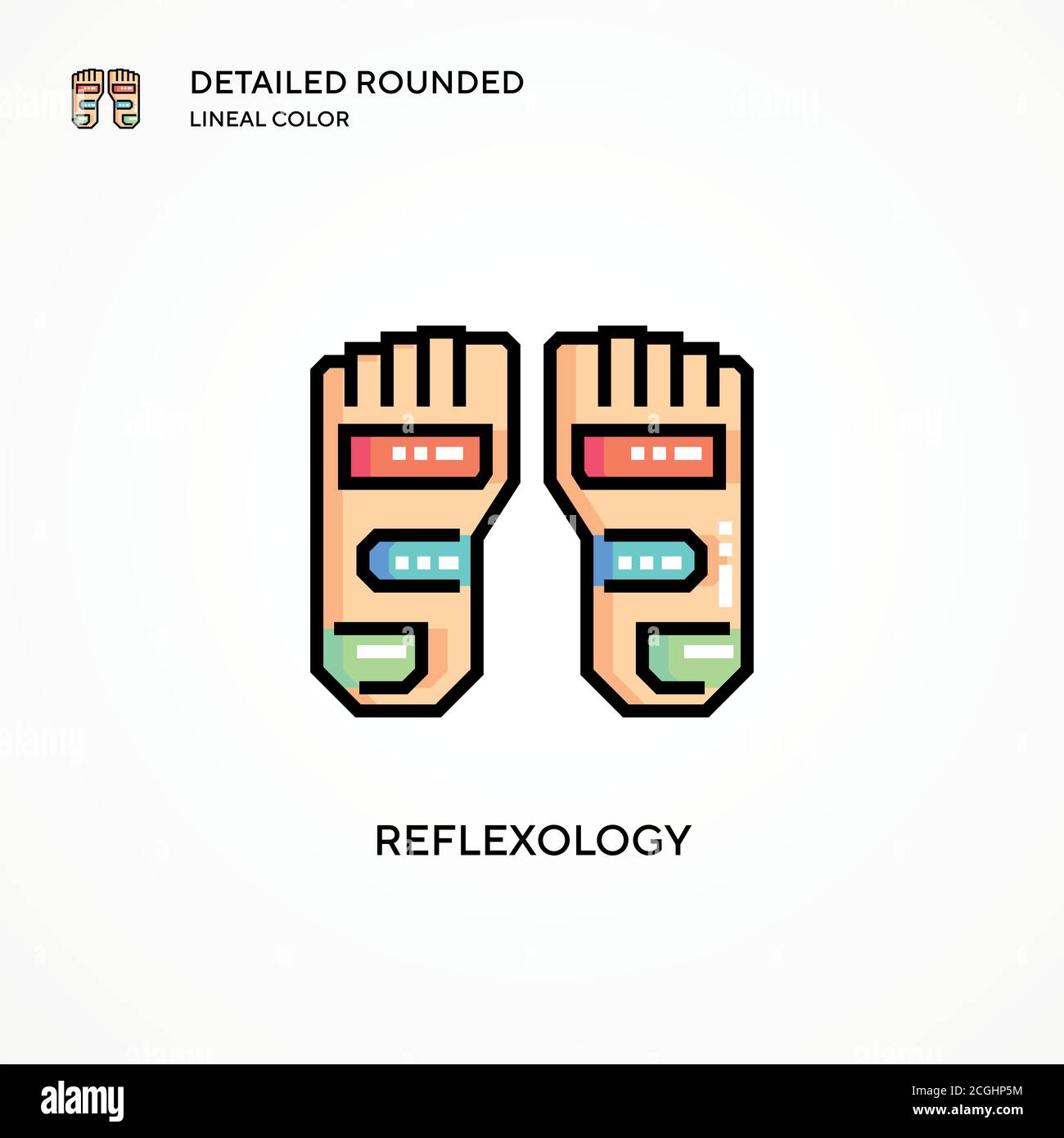 Reflexology vector icon. Modern vector illustration concepts. Easy to ...