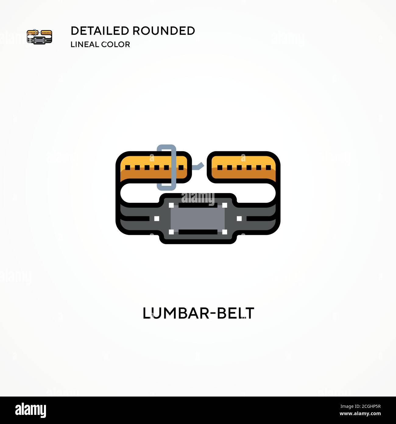 Lumbar-belt vector icon. Modern vector illustration concepts. Easy to ...