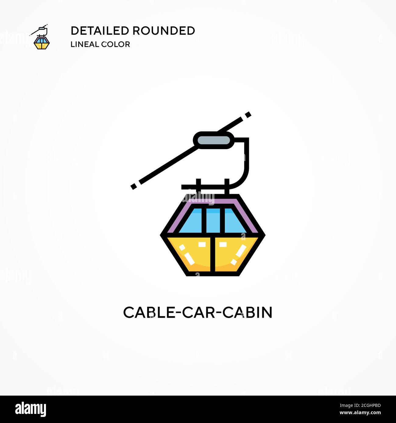Cable-car-cabin vector icon. Modern vector illustration concepts. Easy ...