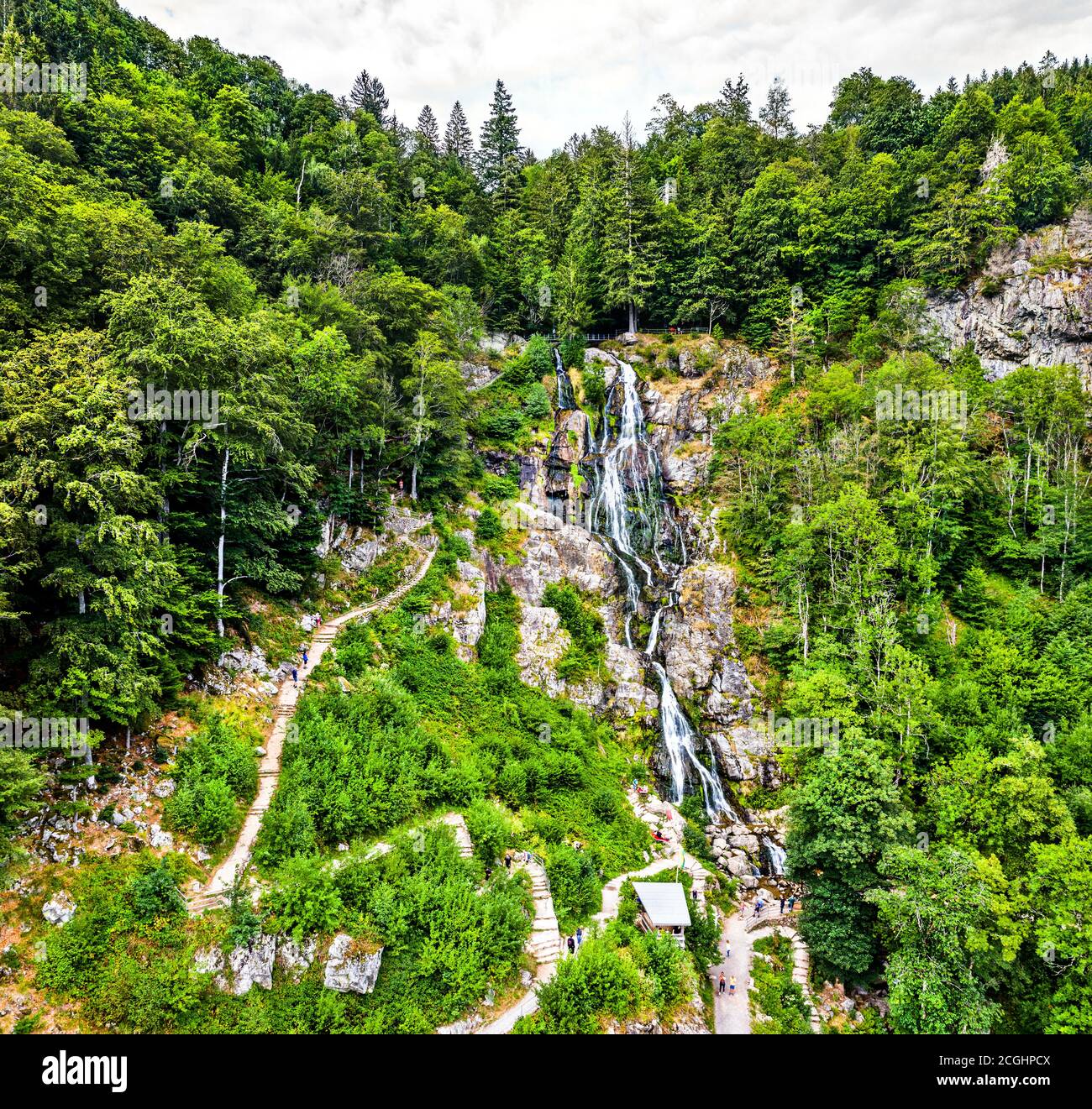 Todtnau Waterfall in the Black Forest Mountains, Germany Stock Photo ...