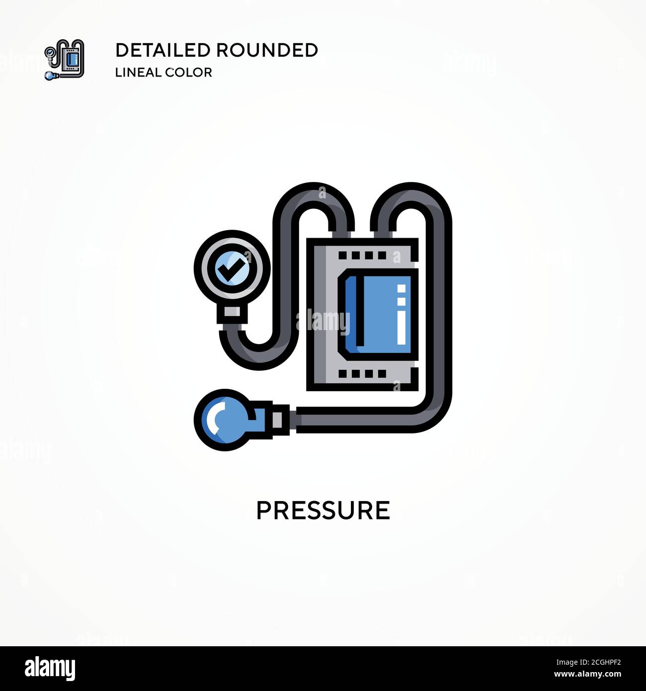 Pressure vector icon. Modern vector illustration concepts. Easy to edit ...