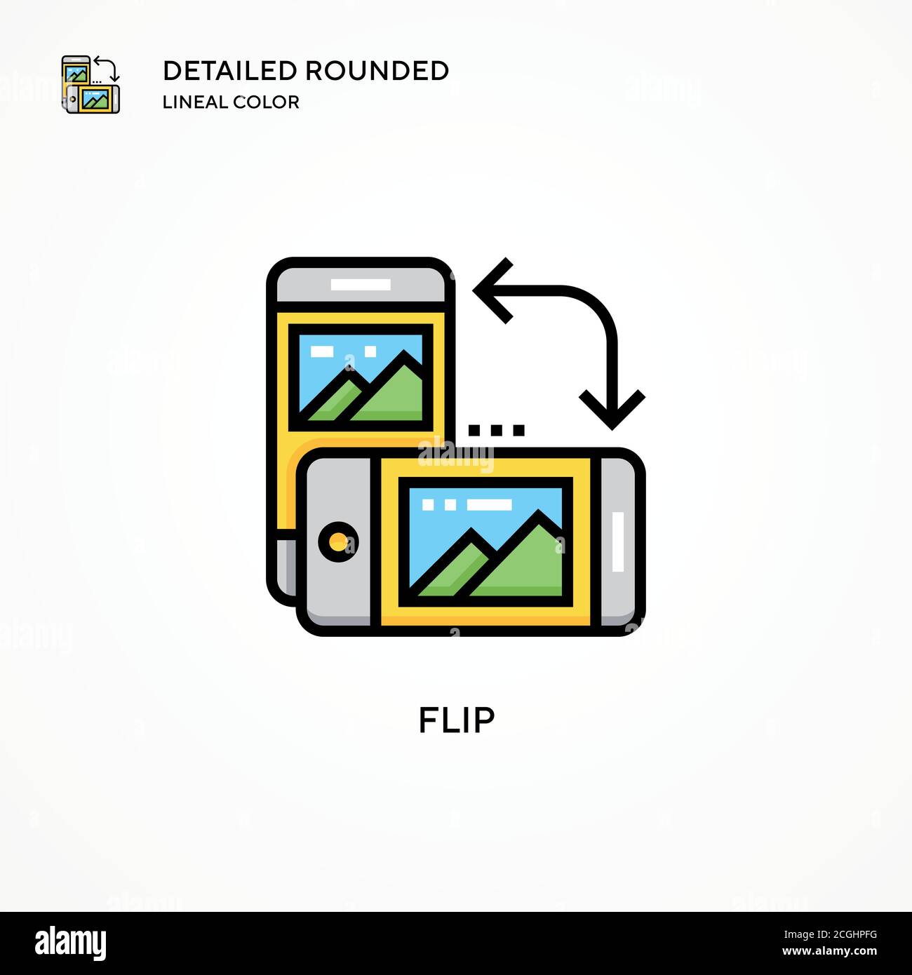 Flip vector icon. Modern vector illustration concepts. Easy to edit and ...