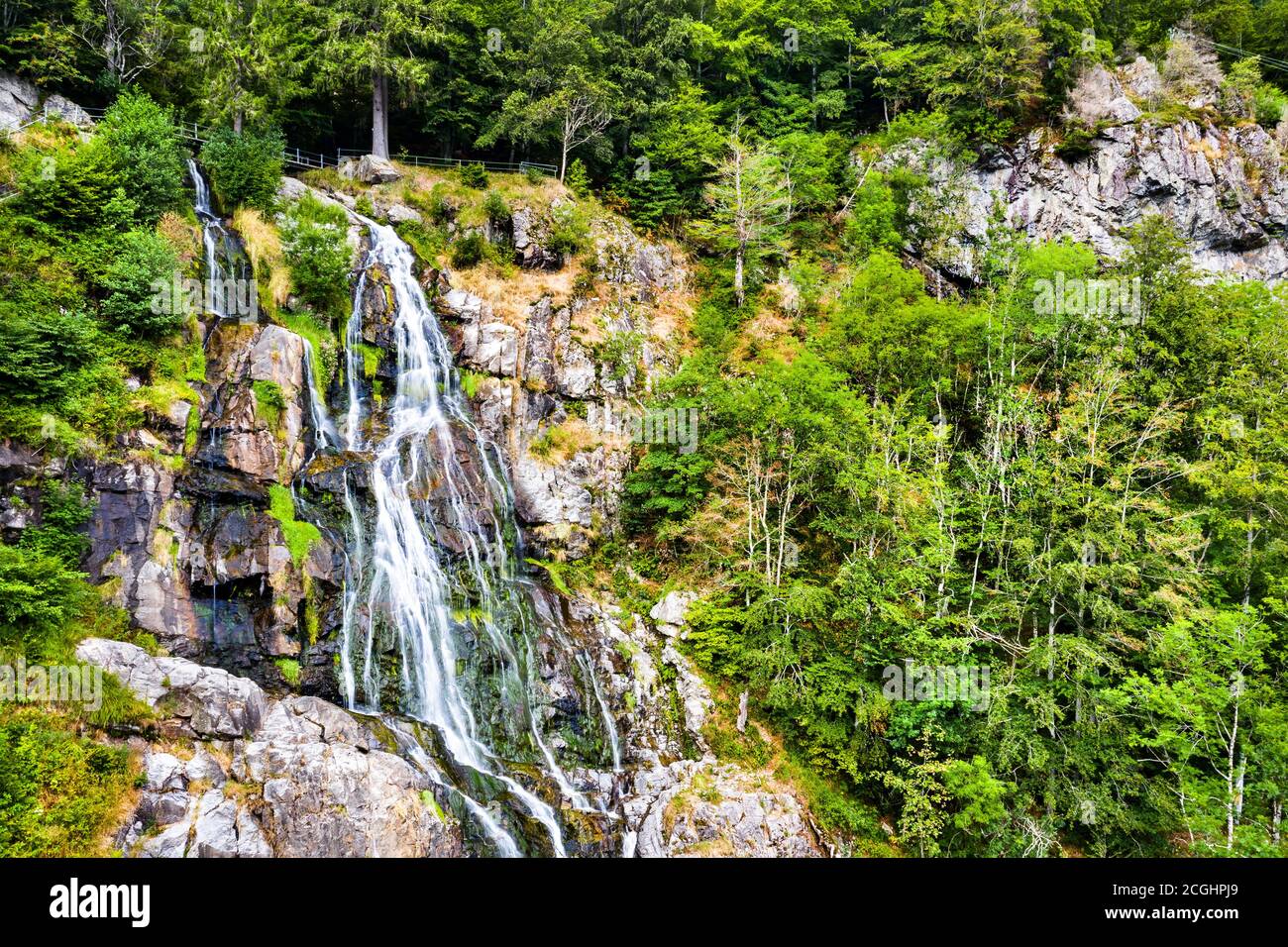 Todtnau Waterfall in the Black Forest Mountains, Germany Stock Photo ...