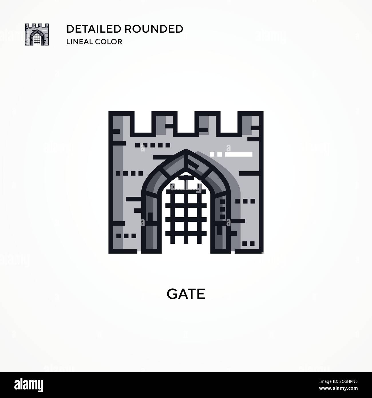 Gate vector icon. Modern vector illustration concepts. Easy to edit and ...