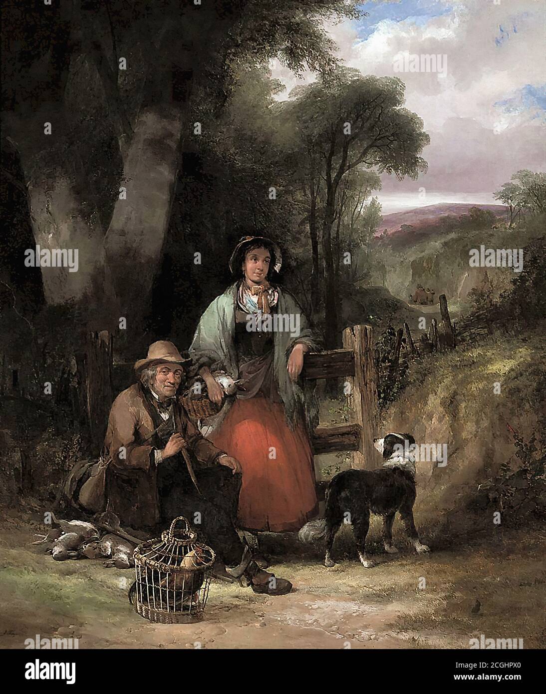 Shayer I William - a Rest on the Way to Market - British School - 19th ...