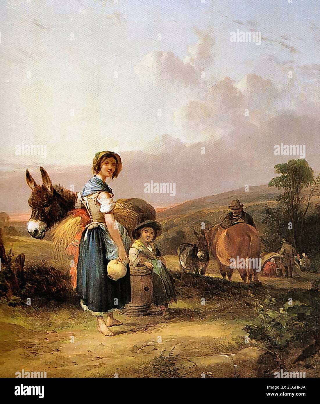 Shayer I William - Gypsy Family 1 - British School - 19th Century Stock ...