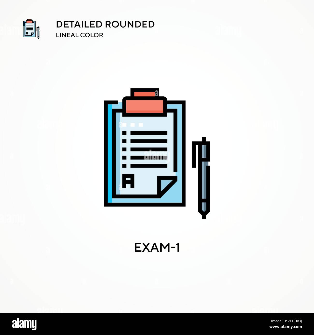 Exam-1 vector icon. Modern vector illustration concepts. Easy to edit ...