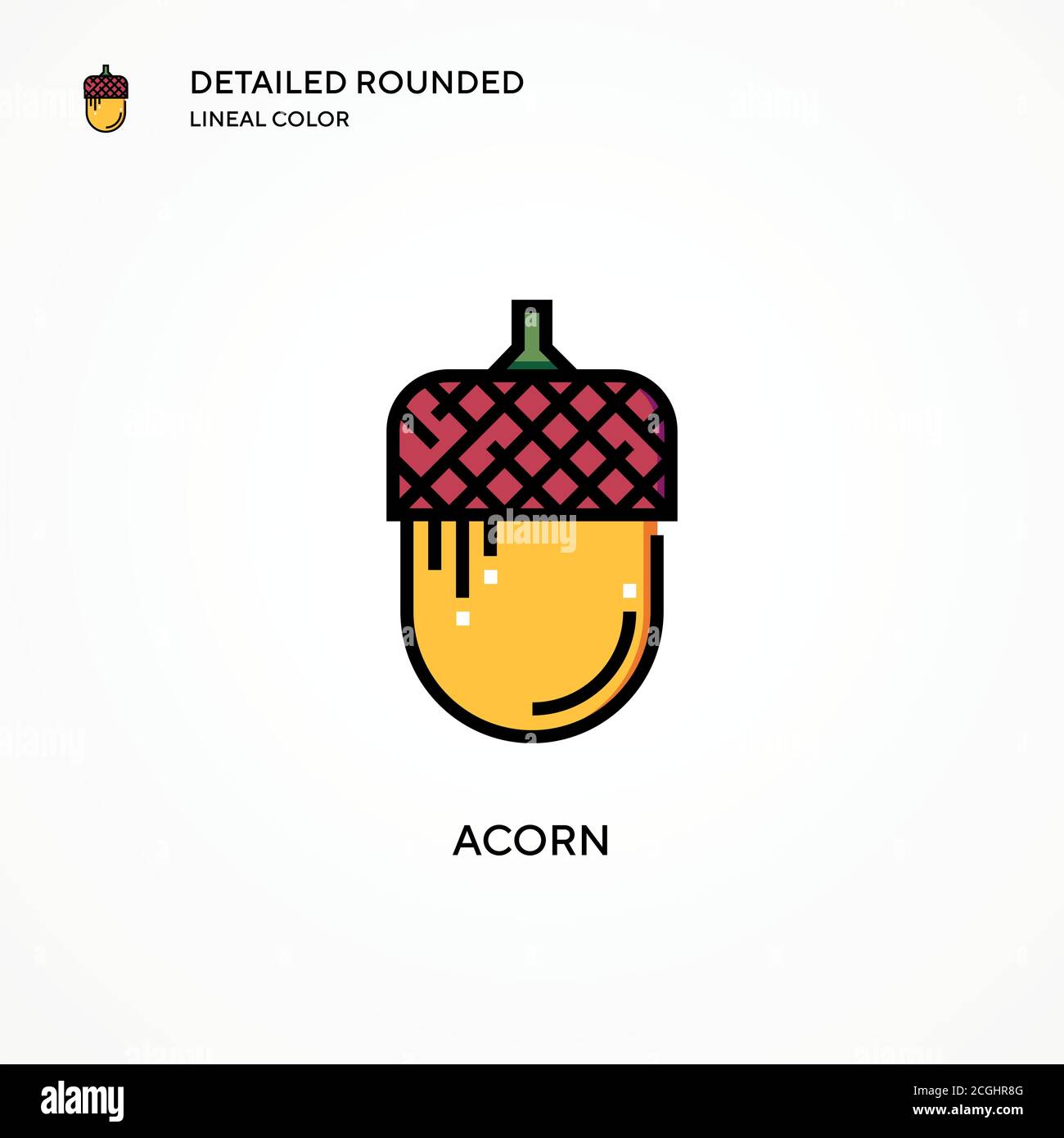 Acorn vector icon. Modern vector illustration concepts. Easy to edit ...
