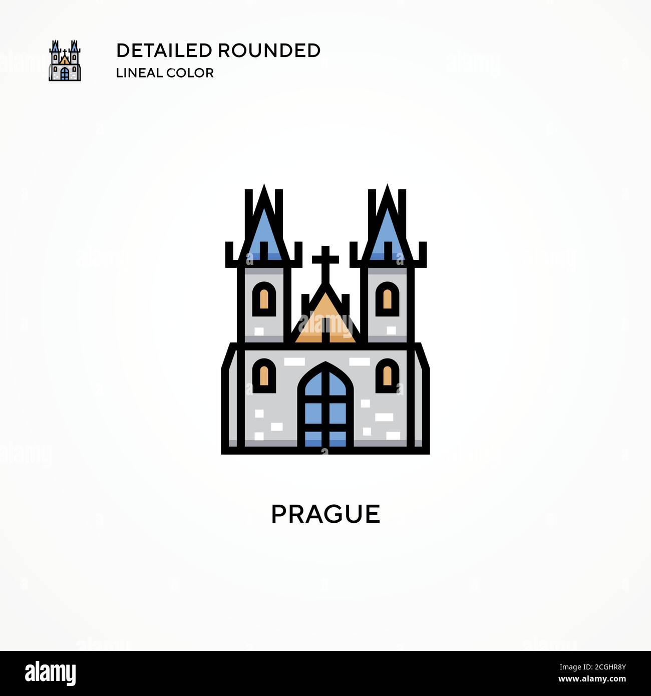 Prague vector icon. Modern vector illustration concepts. Easy to edit ...