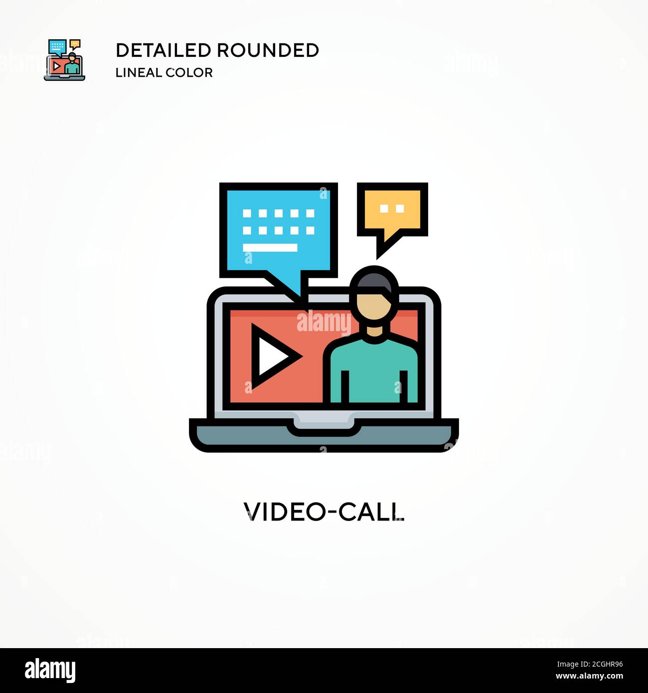 Video-call vector icon. Modern vector illustration concepts. Easy to ...