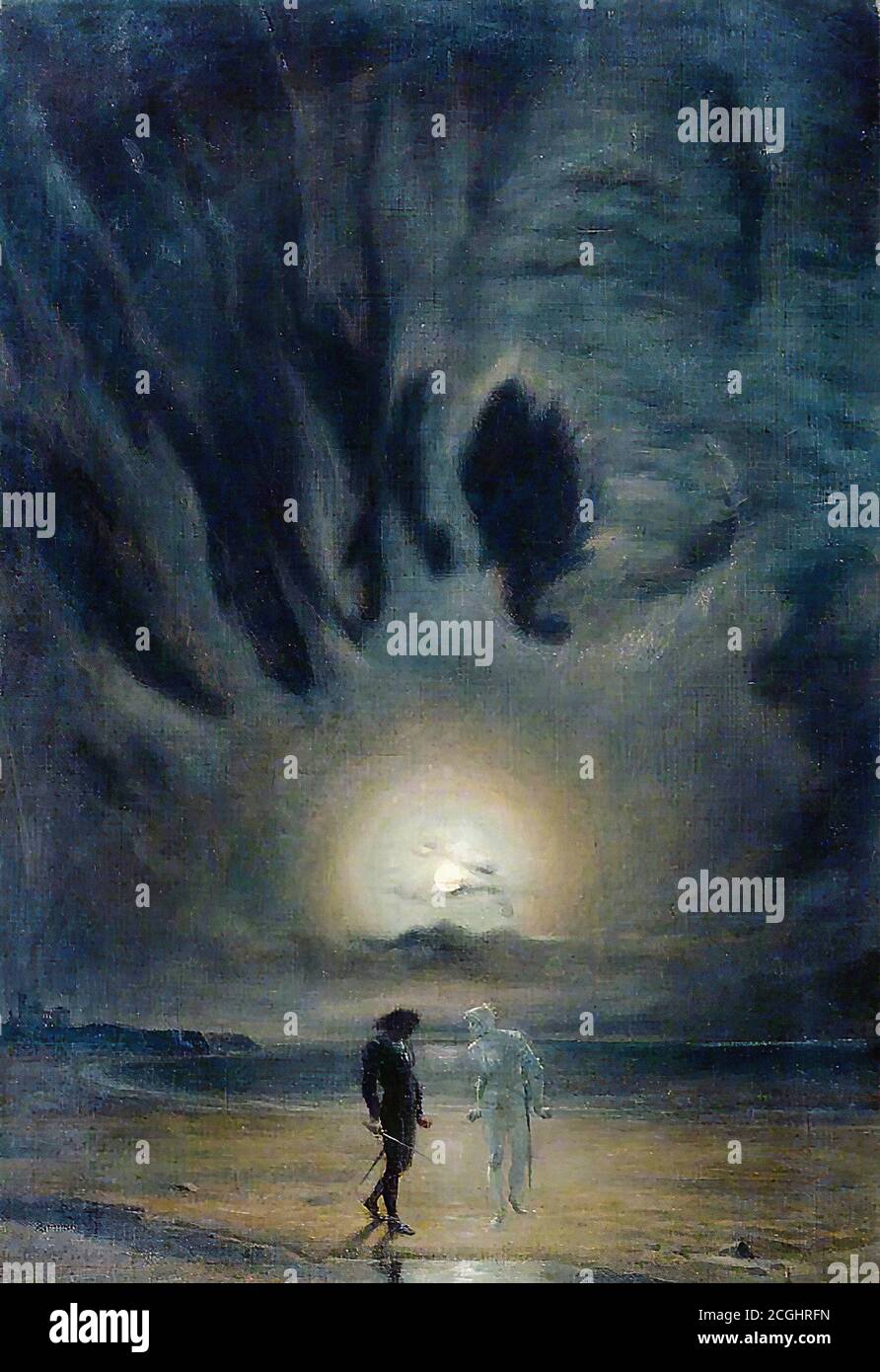 Shields Frederic James - Hamlet and the Ghost - British School - 19th ...