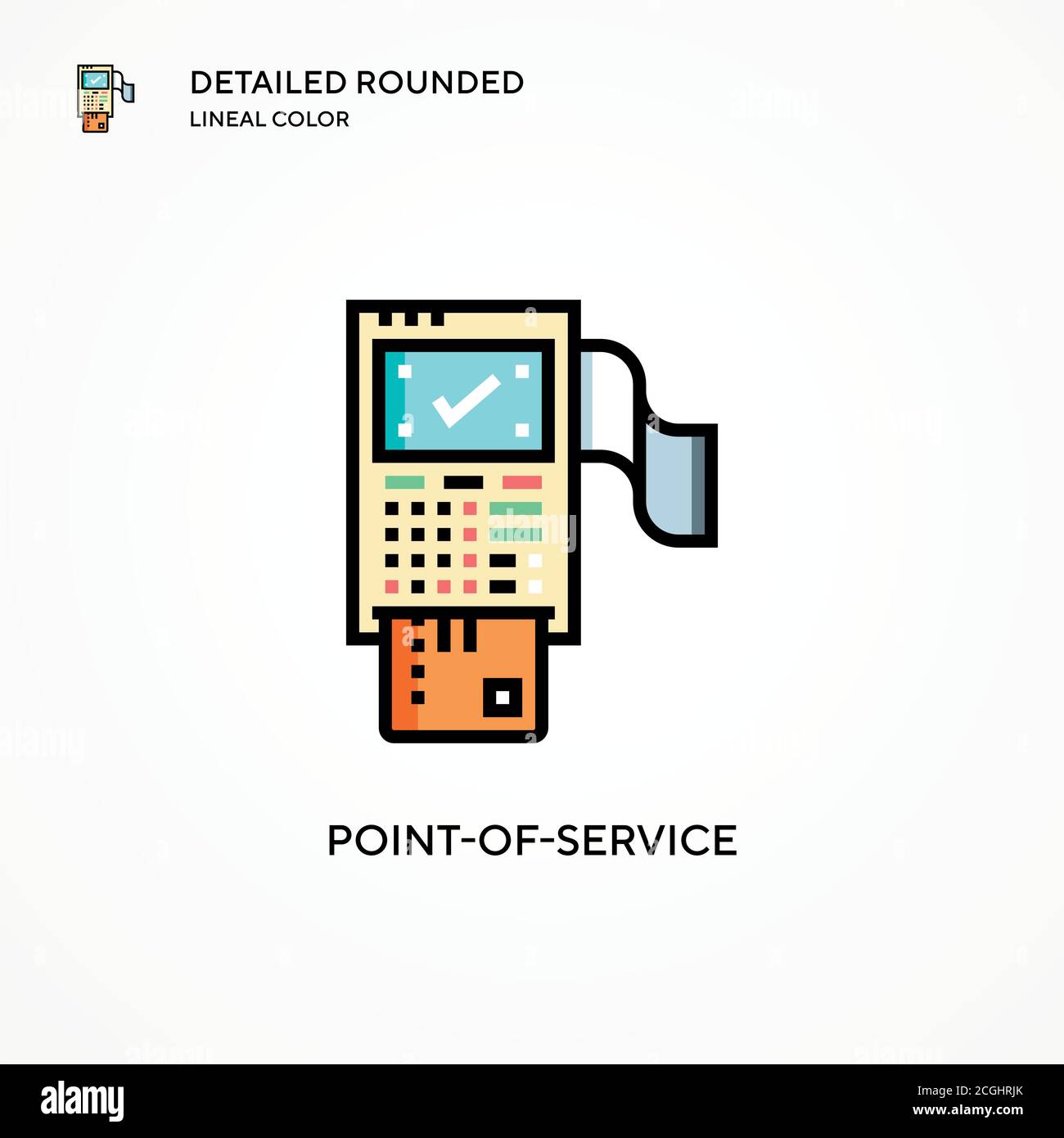 Point-of-service vector icon. Modern vector illustration concepts. Easy ...