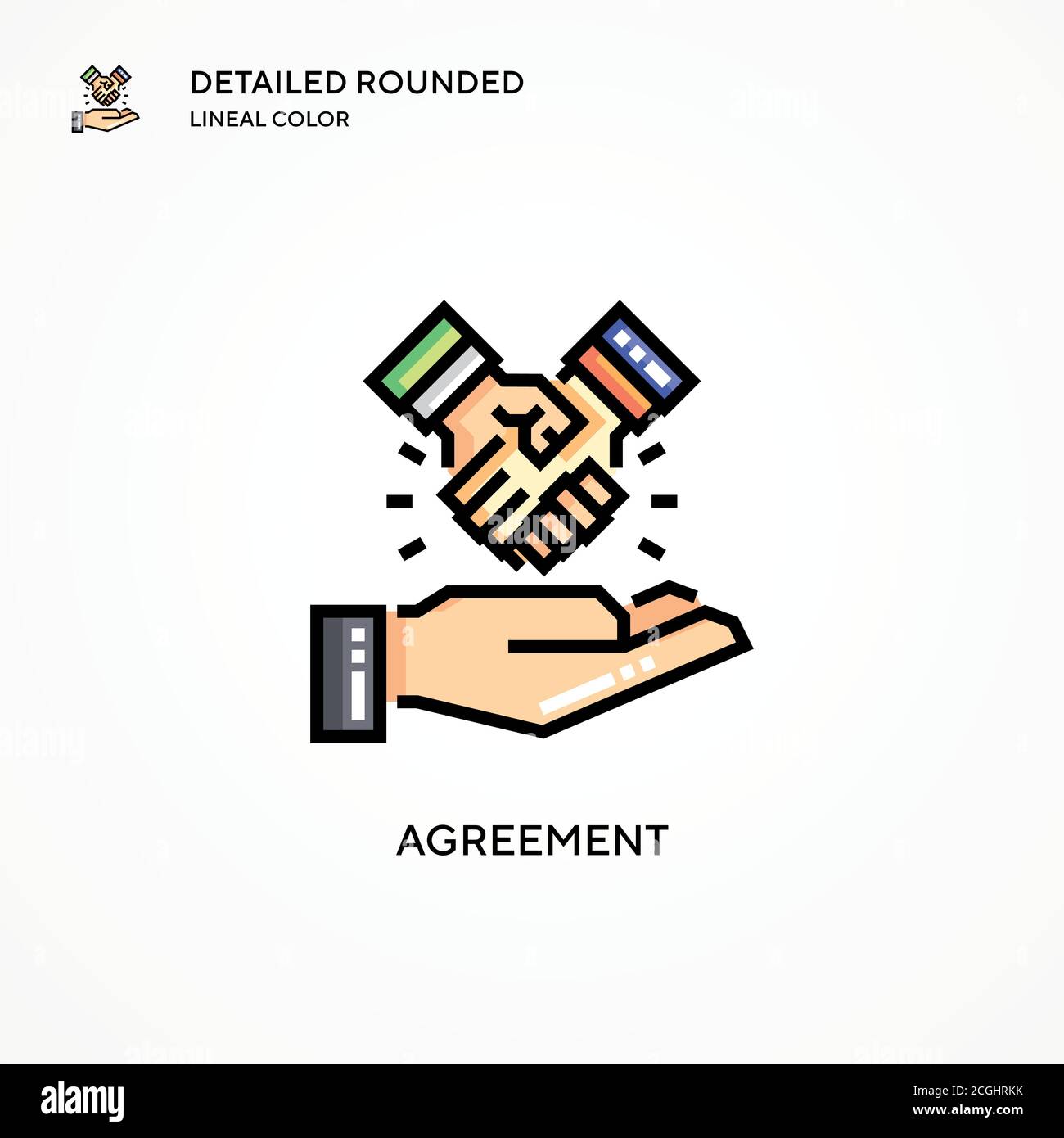 Agreement vector icon. Modern vector illustration concepts. Easy to ...