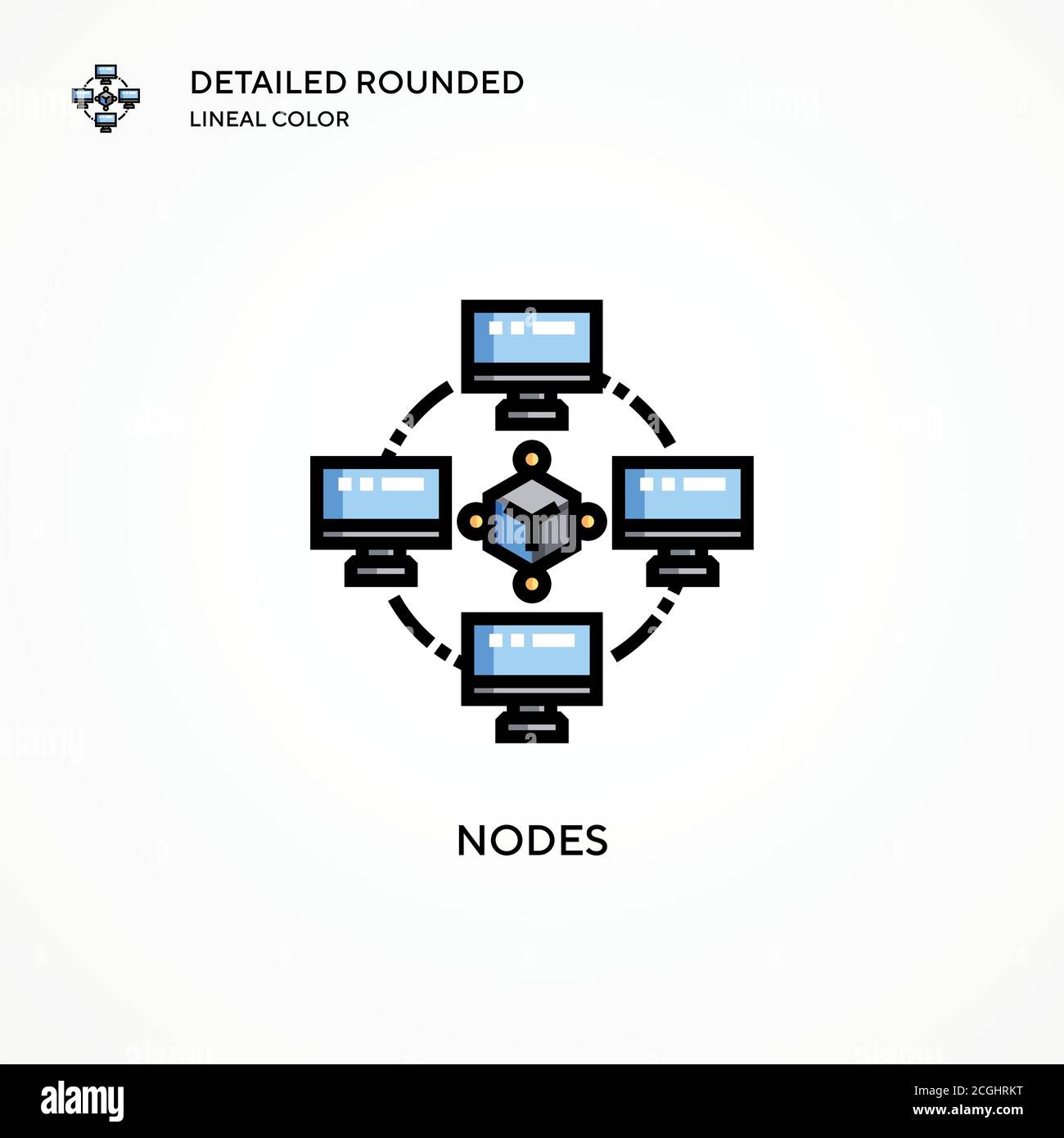 Nodes vector icon. Modern vector illustration concepts. Easy to edit ...