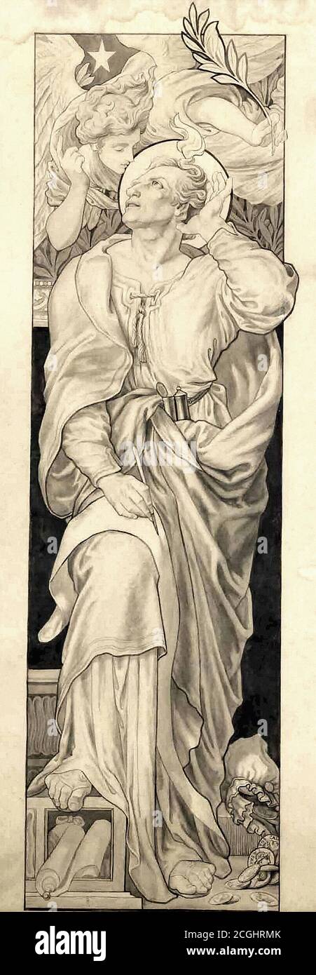 Shields Frederic James - St Matthew (Design for a Stained Glass Window ...