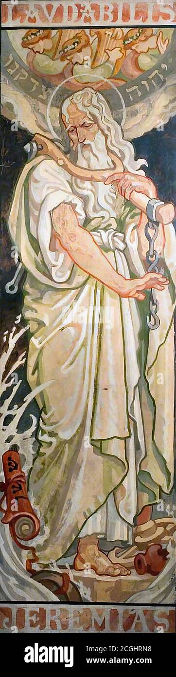 Shields Frederic James - Stained Glass Design Jeremiah - British School ...