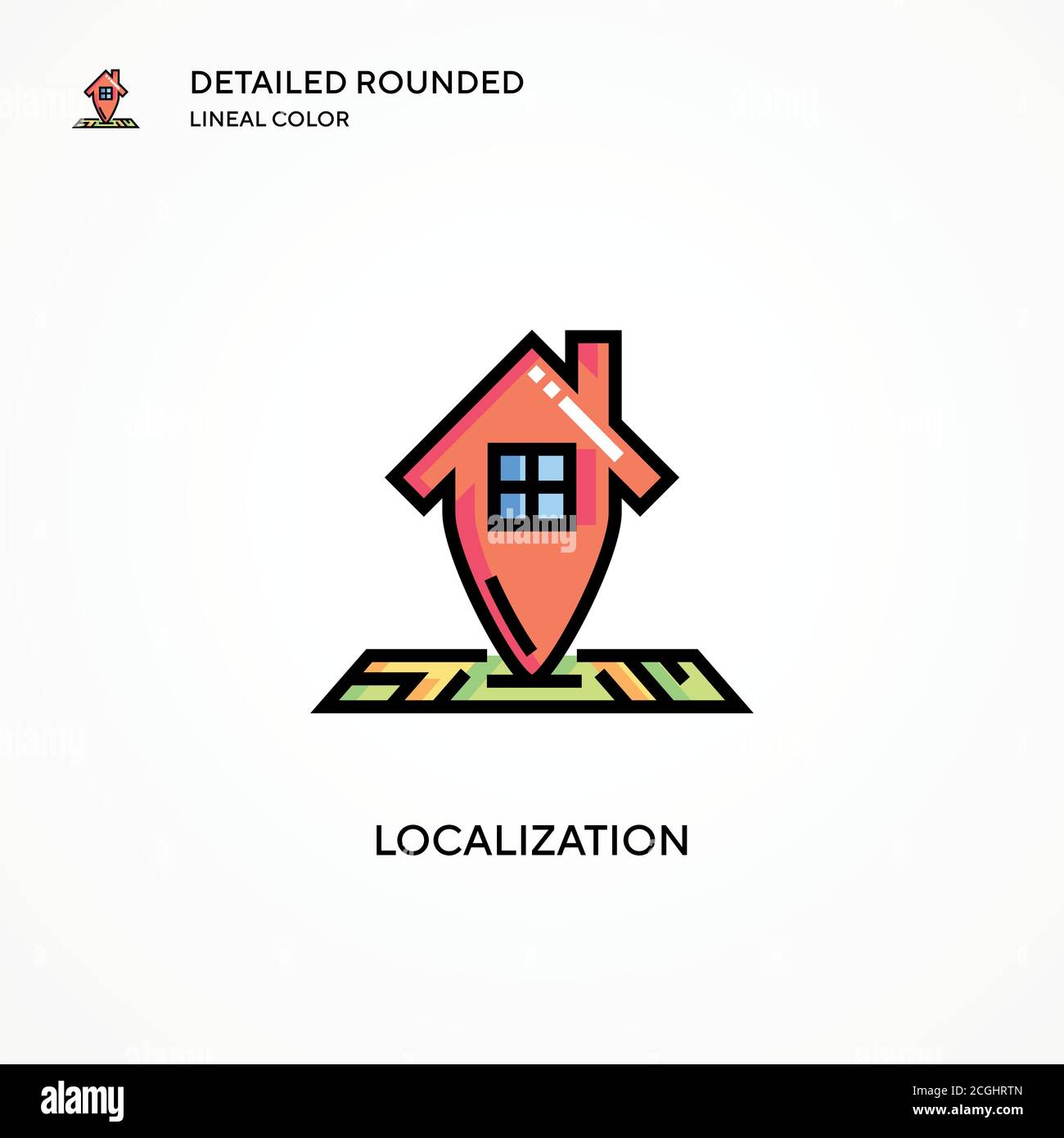 Localization vector icon. Modern vector illustration concepts. Easy to ...