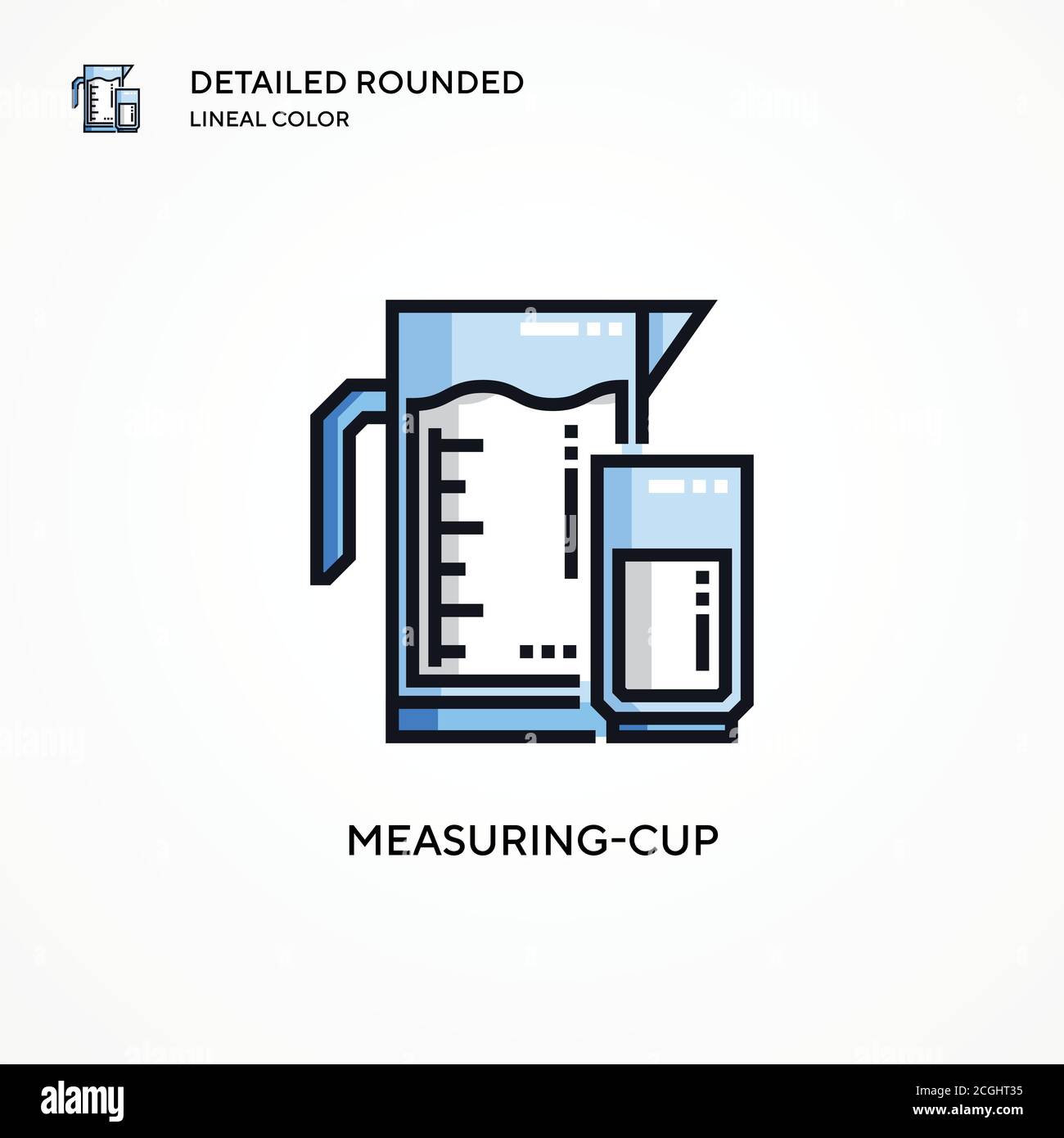 Measuring-cup vector icon. Modern vector illustration concepts. Easy to ...