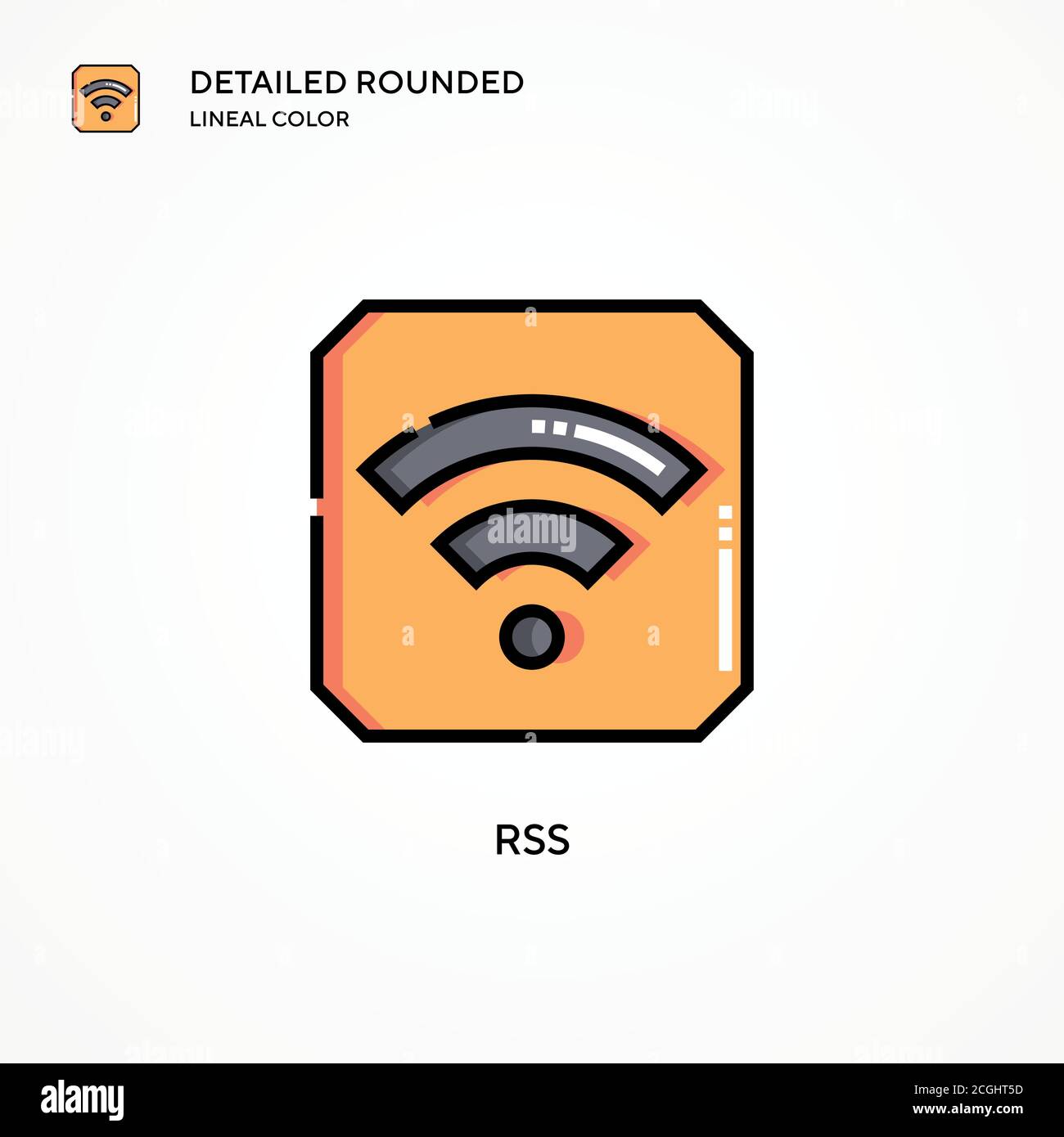 Rss vector icon. Modern vector illustration concepts. Easy to edit and ...